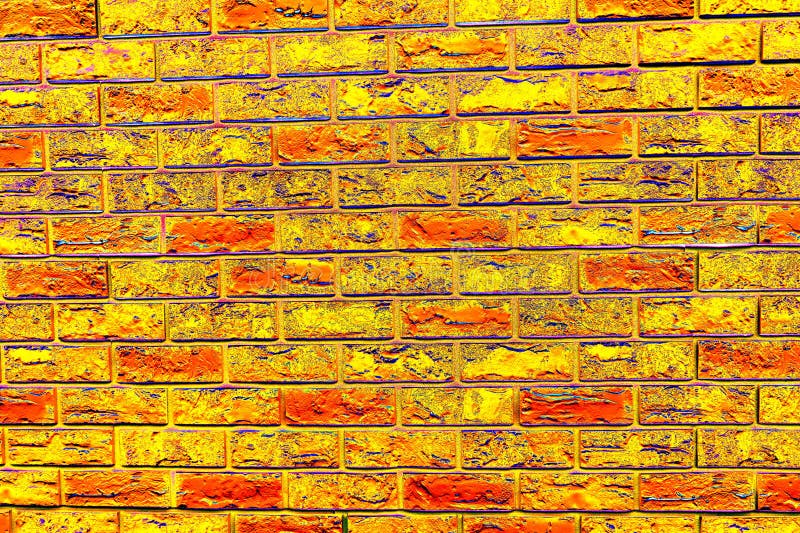Brick Wall with Smooth Masonry, Changed Color Scheme, Brick Wall with ...