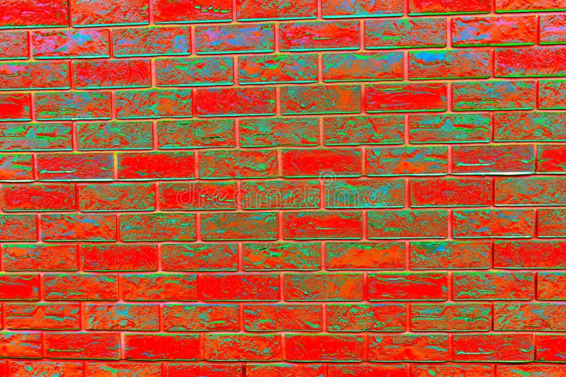 Brick Wall with Smooth Masonry, Changed Color Scheme, Brick Wall with ...
