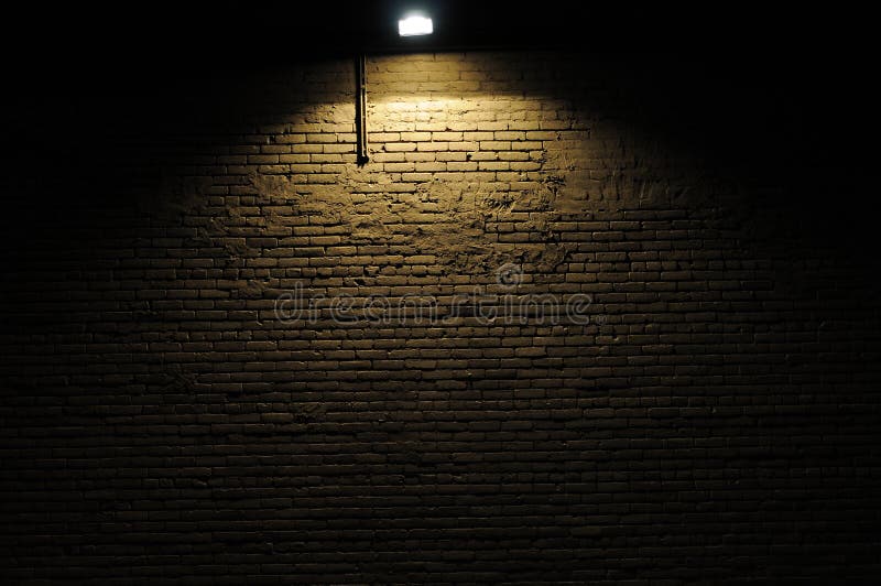 Brick wall with spotlight stock photo. Image of ancient - 13445866