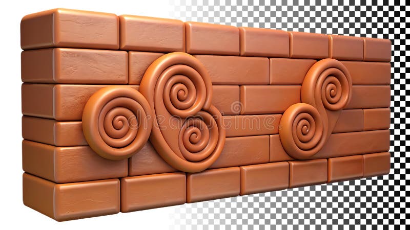 Brick Wall with Swirl Pattern, Textured Facade, Architectural Detail ...
