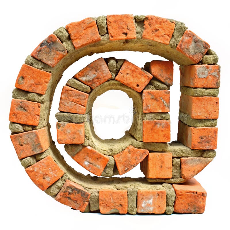 Brick Wall Symbol @. Brick Wall Sign @ Isolated Stock Illustration ...