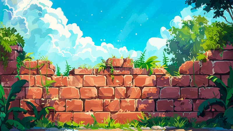 Brick Wall Brick Texture Wall Background Urban Setting Game Level ...