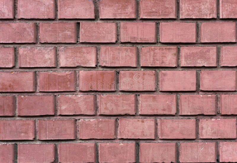 Old Pink Brick Wall. Brickwork from an Old Pink Brick in a Rustic Style ...