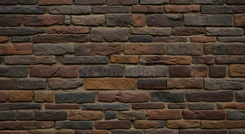 Brick Wall Texture with Brown and Gray Bricks Stock Illustration ...