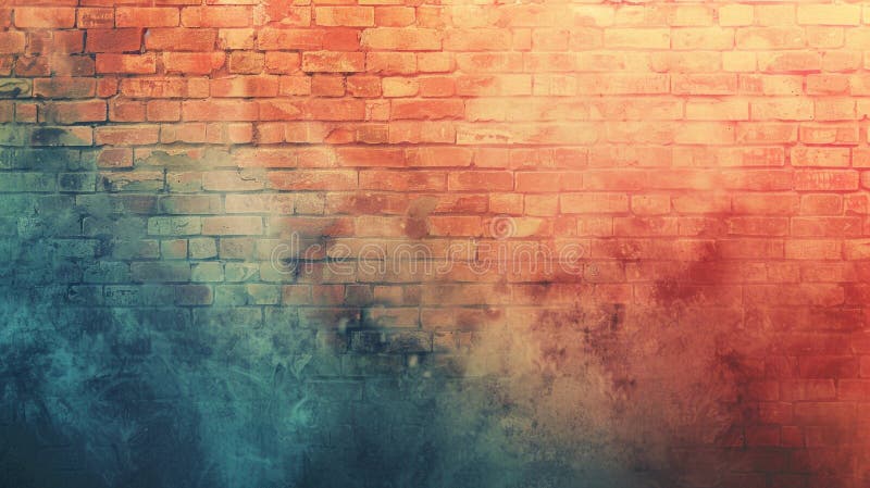 Brick Wall Texture with Color Wash: Abstract Background Stock ...