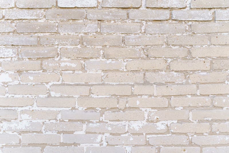 Brick Wall Texture with Faded White Paint Stock Image - Image of ...