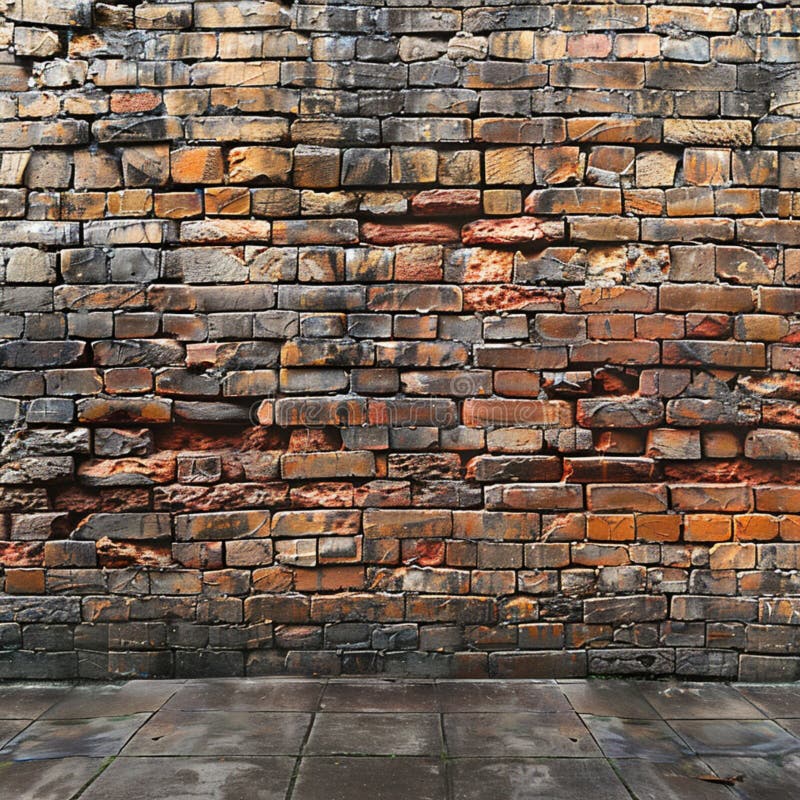 Brick Wall Texture, Ideal for Adding Depth To Graphic Compositions Stock Illustration ...