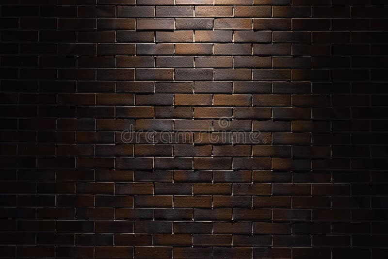 Brick Wall Texture. One Spotlight at Brick Wall Texture or Background ...