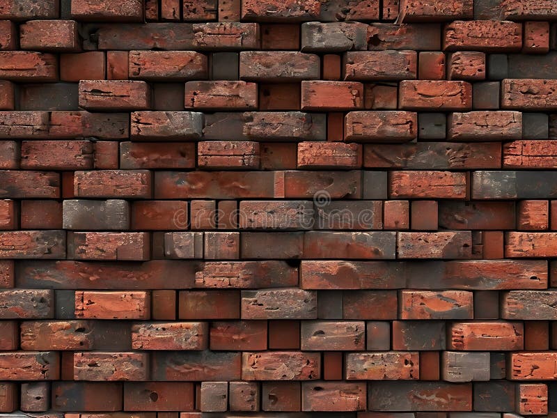 Brick Wall Texture: a Rough and Irregular Surface Stock Illustration ...