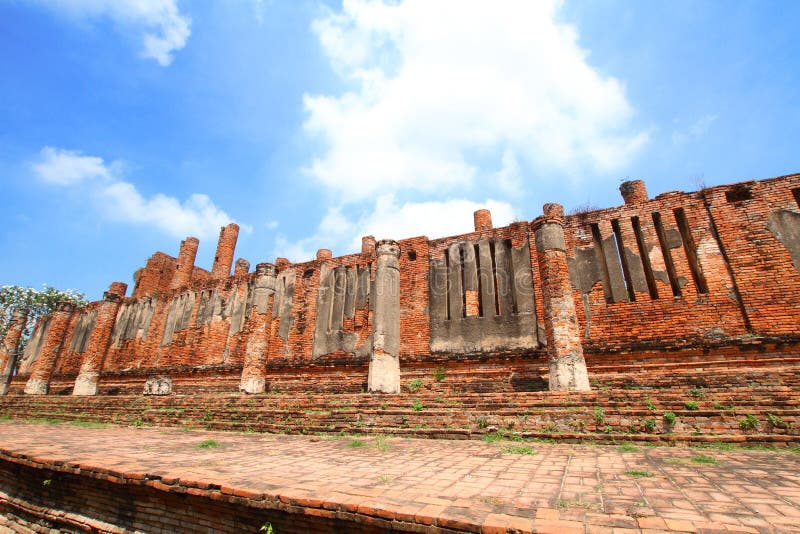 Brick Wall Texture in Ruins Temple Stock Photo - Image of house ...