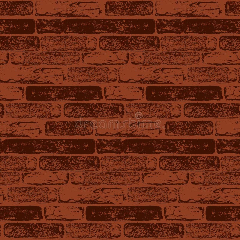 Brick Wall Texture Seamless Pattern, Brown Red Background for Design ...