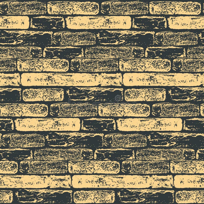 Brick Wall Texture Seamless Pattern, Dark Yellow for Design Eps 10 ...