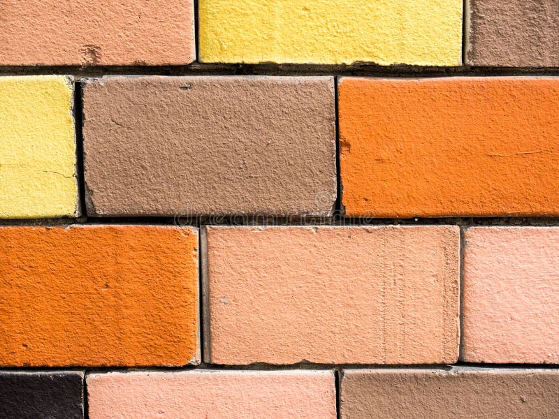 Brick Walls Texture of Different Colours. Stock Image - Image of ...
