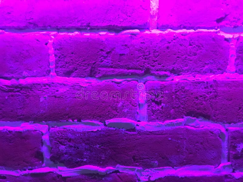 Brick Wall in Ultraviolet Light Stock Photo - Image of abstract ...