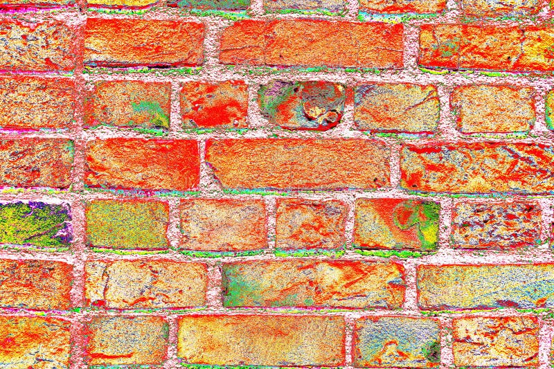 Brick Wall, Uneven, Broken and Black Burnt Brick, Bright Brick ...
