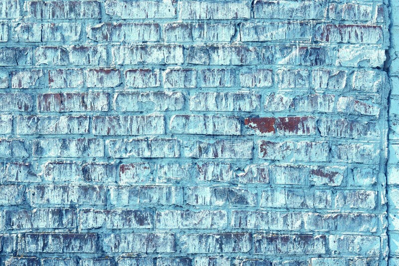 Brick Wall with Unusual Blue Bricks Stock Photo - Image of construction ...