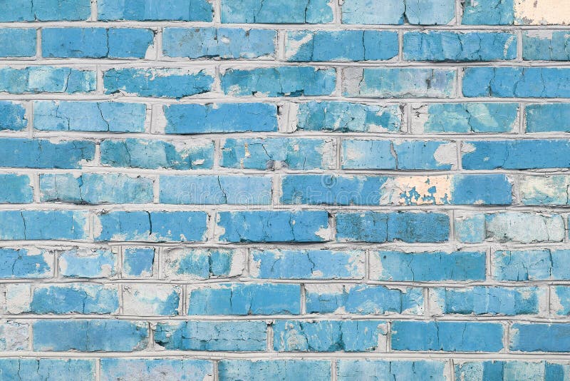 Brick Wall with Unusual Blue Bricks Made of Whole Blue Bricks and ...