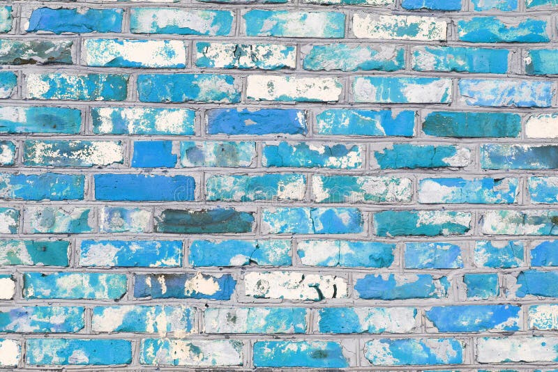 Brick Wall with Unusual Blue Bricks Made of Whole Blue Bricks and ...
