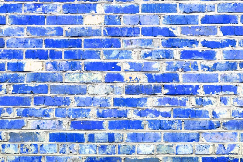 Brick Wall with Unusual Blue Bricks Made of Whole Blue Bricks and ...