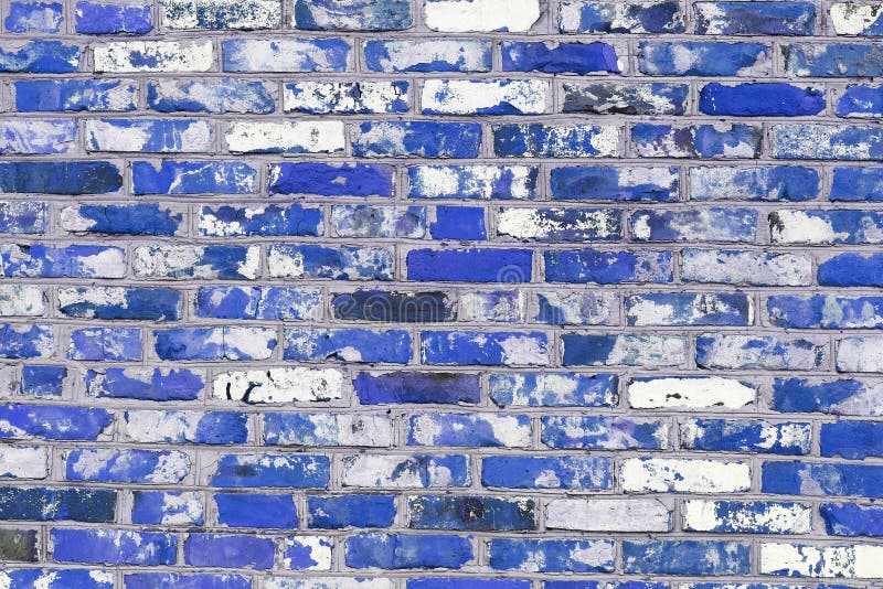 Brick Wall with Unusual Blue Bricks Stock Image - Image of block ...