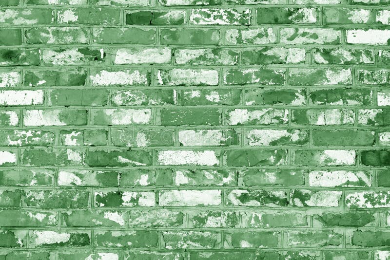 Brick Wall with Unusual Green Bricks Stock Photo - Image of material ...