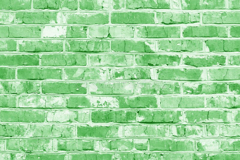 Brick Wall with Unusual Green Bricks Stock Photo - Image of ...