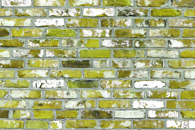 Brick Wall with Unusual Yellow Bricks Stock Image - Image of block ...