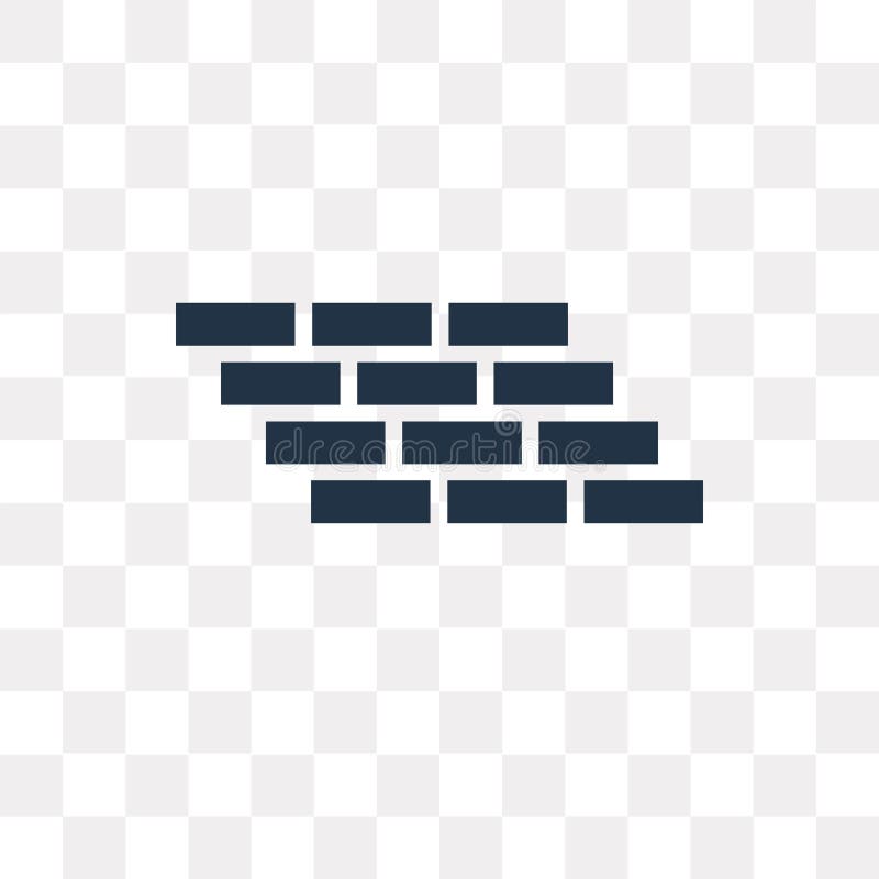 Brick Wall Vector Icon Isolated on Transparent Background, Brick Stock ...