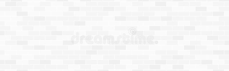 Brick Wall. White Rectangle Tiles. Wide Wall with Grey Bricks. Interior ...