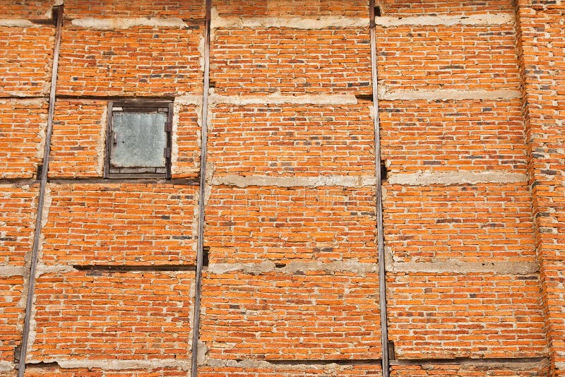 Brick wall and window stock photo. Image of town, cement - 11914168
