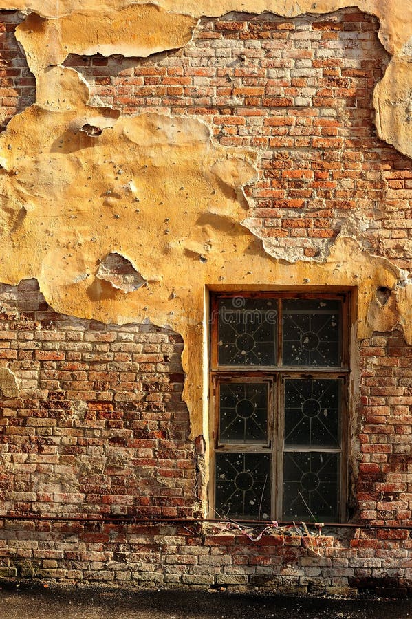Brick wall and window stock image. Image of deteriorated - 14660379