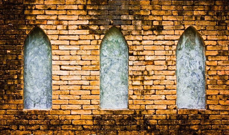 Brick Wall and Window stock photo. Image of blocks, cement - 20258274