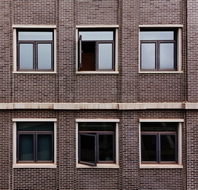 Brick wall and windows stock image. Image of mortar, wallpaper - 27776533