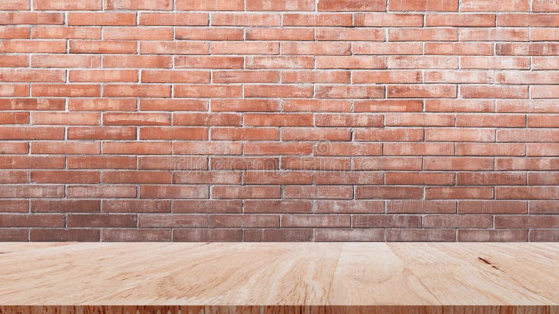 Brick Wall with Wooden Floor the Background Space of the Interior ...