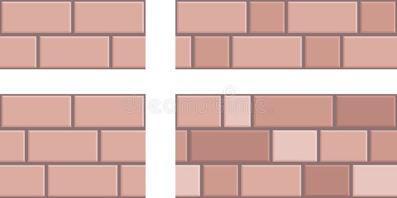 Brick walls, salmon color stock vector. Illustration of tile - 195504239