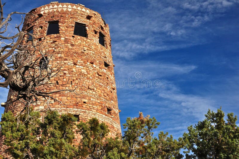 Brick watchtower stock photo. Image of nature, security - 20469692