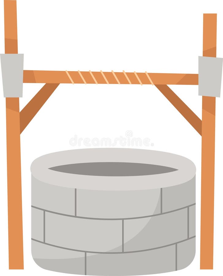 Brick Water Well stock vector. Illustration of water - 289329787