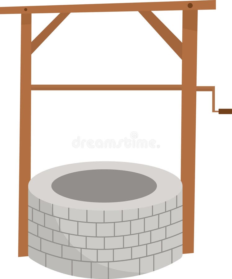Brick Water Well stock vector. Illustration of farm - 289330505