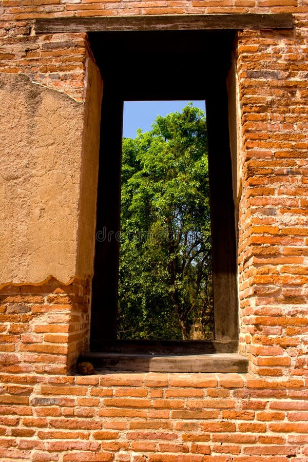 Brick window. stock photo. Image of playing, people, europe - 29502304