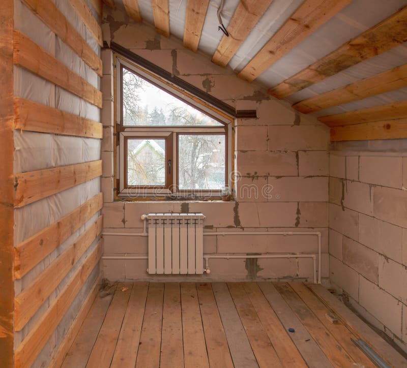 Brick Window in the Wall at a Construction Site Stock Photo - Image of ...