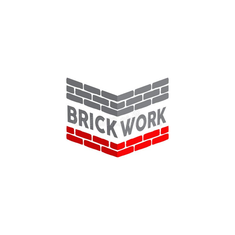 Brick Work Logo Design Template Stock Vector - Illustration of home ...