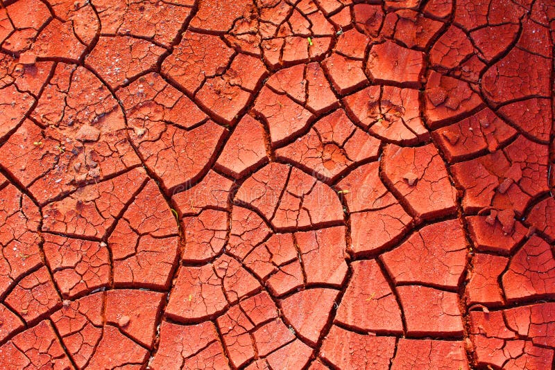 Brickearth rojo desecado foto de archivo. Imagen de grietas - 15573762