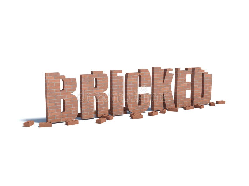 Bricked Word Art stock illustration. Illustration of black - 46139043
