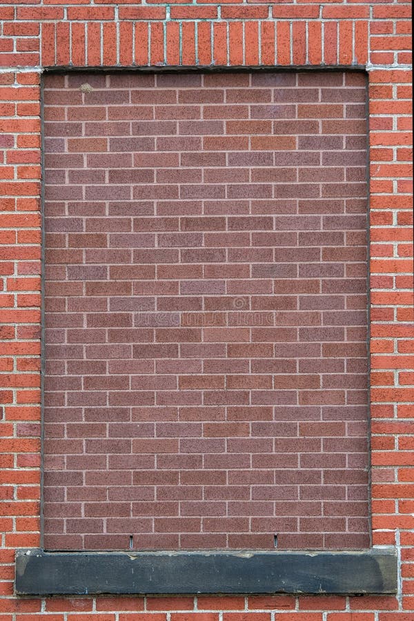 Bricked Over Window stock image. Image of design, pattern - 196759823