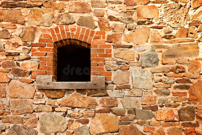 Architectural Abstract, Stone Wall with Window Stock Photo - Image of ...