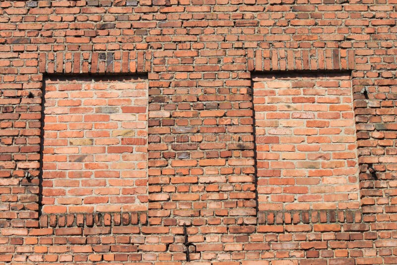 Two bricked window stock image. Image of brown, block - 59269297