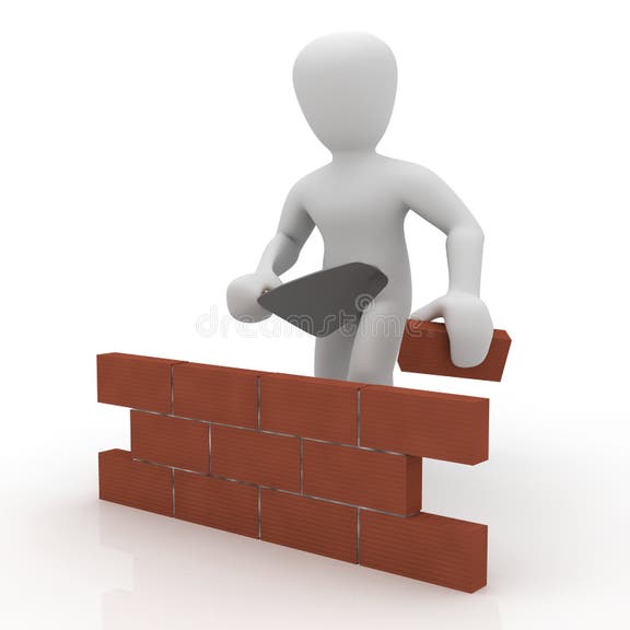 Bricklayer stock illustration. Illustration of background - 16038745
