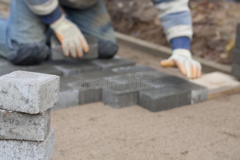 Bricklayer stock image. Image of worker, setting, remodel - 16707747