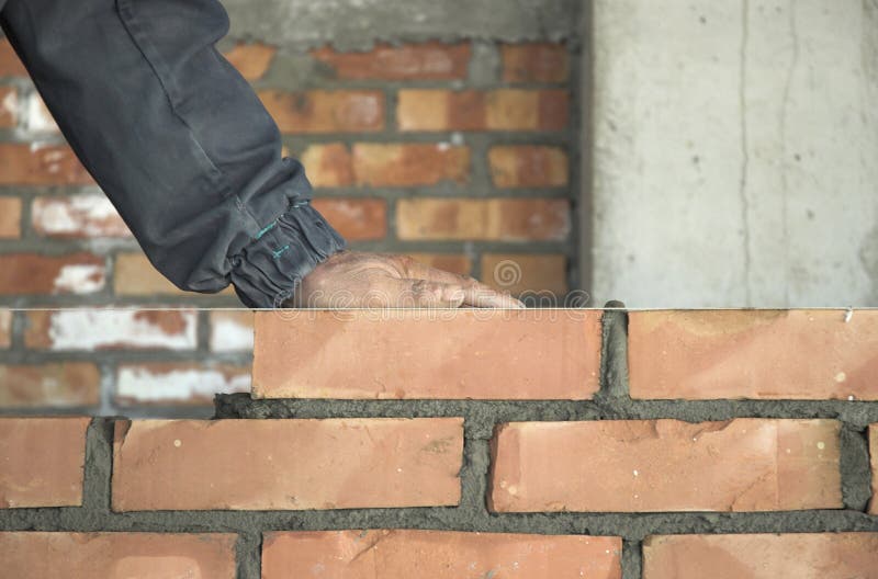 Bricklayer stock image. Image of house, apprenticeship - 2294493