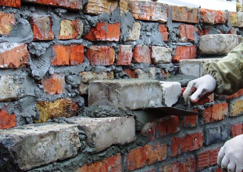 Bricklayer stock image. Image of apprenticeship, brick - 23445127